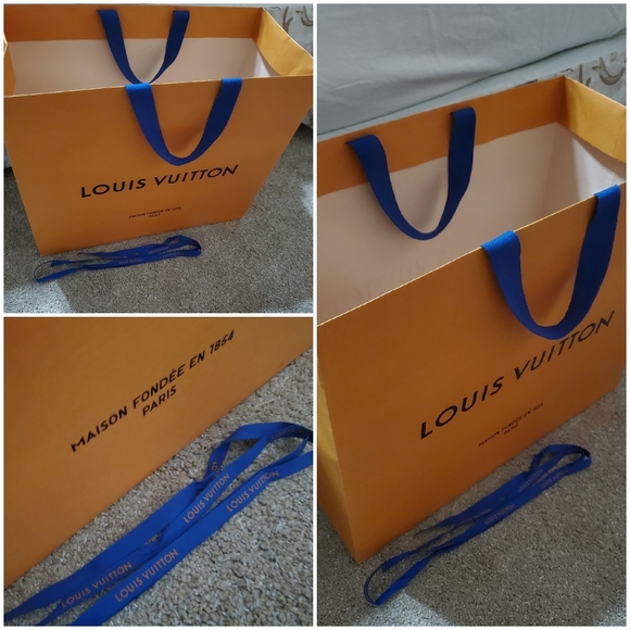 Louis Vuitton | Other | Louis Vuitton Auth Xl Empty Paper Shopping Bag ...